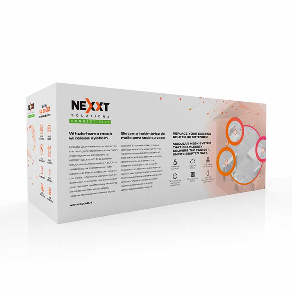 Nexxt Triple Repetidor Mesh Dual Band 24/5Ghz 1200Mbps 3
